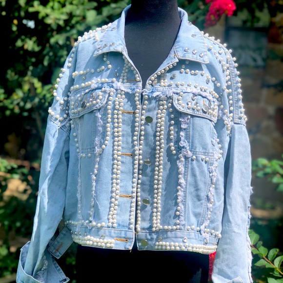 Jackets & Coats | Last One Pearl Denim Jacket | Poshmark